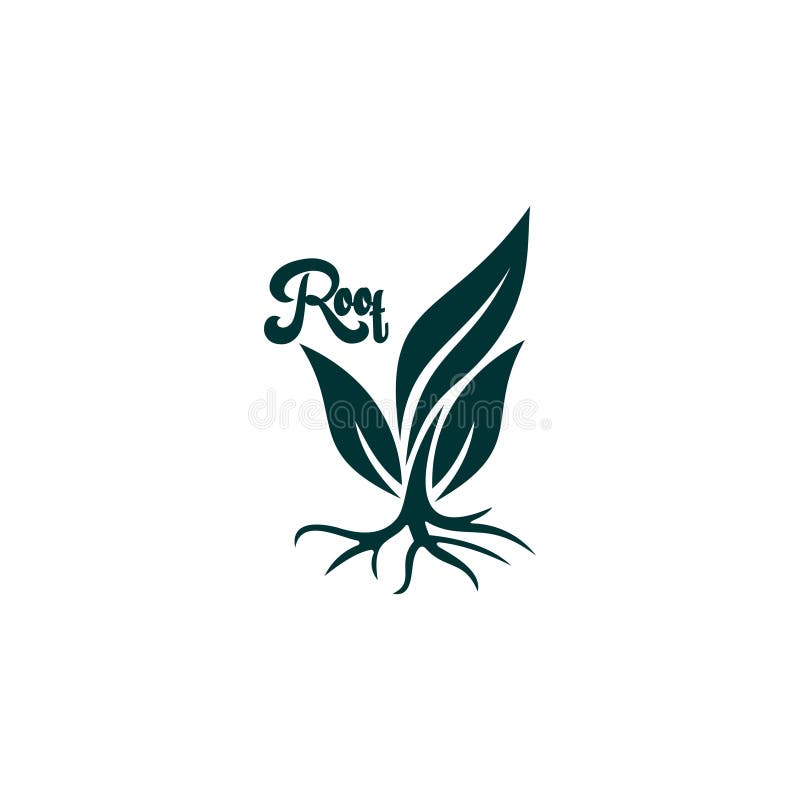 Symbol Vector of Tree Root Curves Flat Geometric Design Logo Stock ...