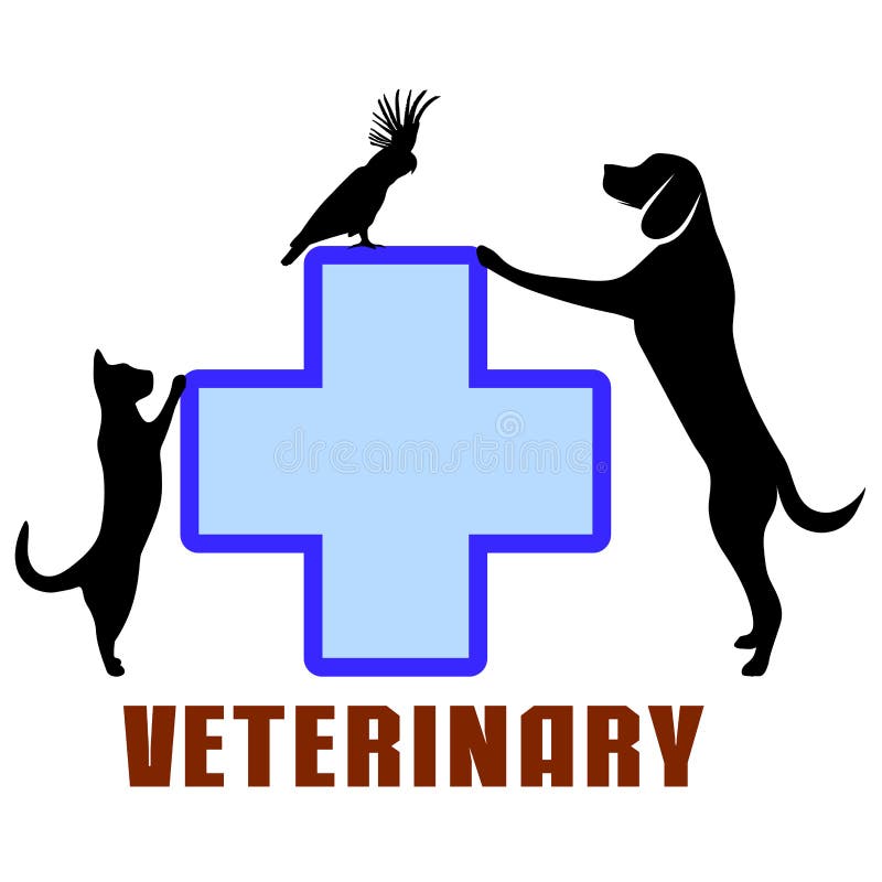 Cat and Dog Symbol of Veterinary Medicine Stock Vector - Illustration ...
