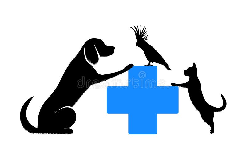 Cat and Dog Symbol of Veterinary Medicine Stock Vector - Illustration ...