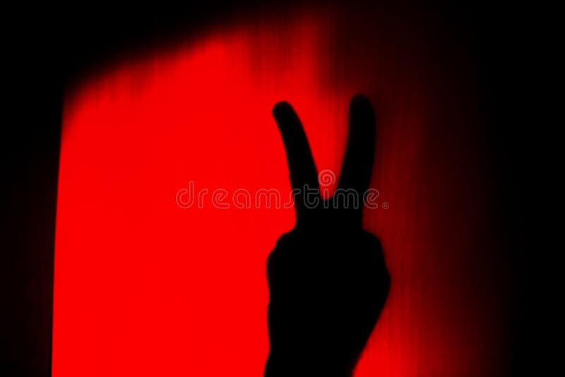 Symbol of victory stock photo. Image of silhouette, triumphant - 107562766