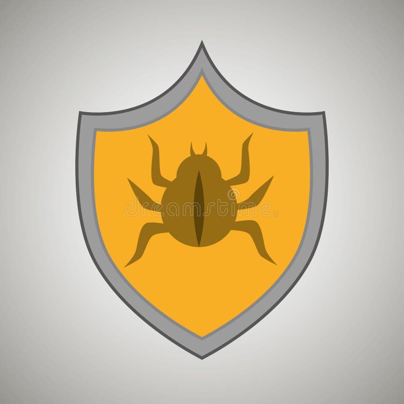 Symbol virus warning alert stock illustration. Illustration of icon ...