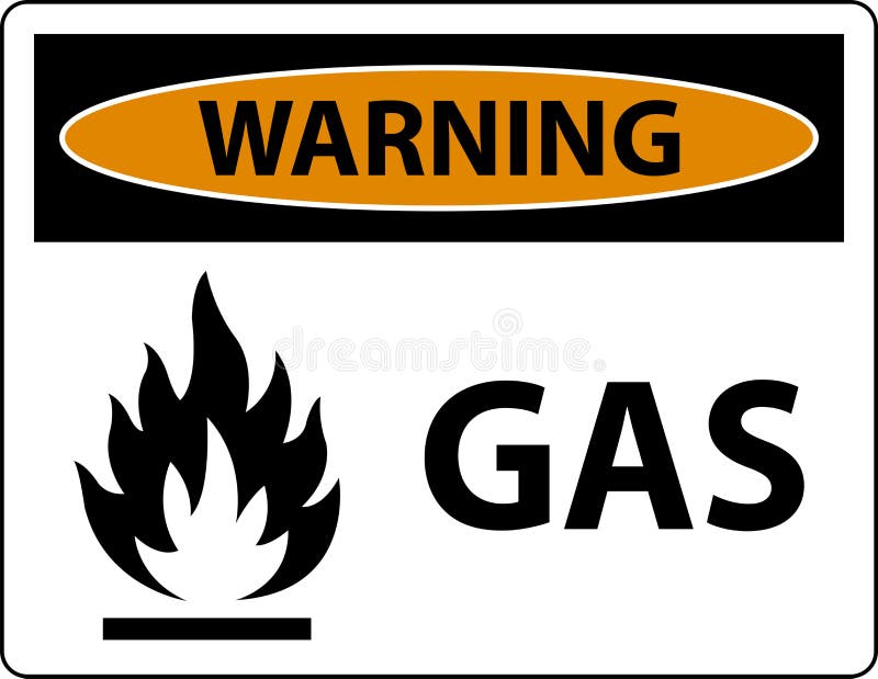 Symbol Warning Sign Gas on White Background Stock Vector - Illustration ...