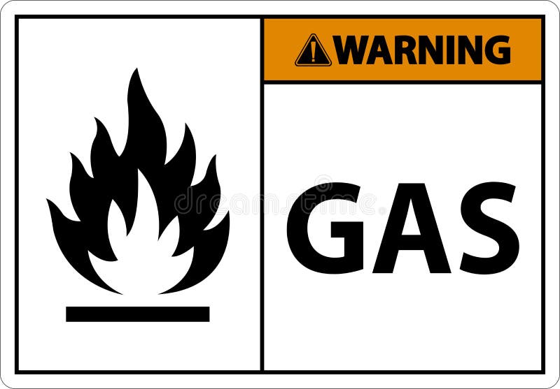 Symbol Warning Sign Gas on White Background Stock Vector - Illustration ...