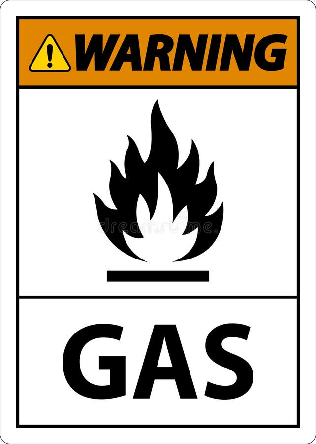 Symbol Warning Sign Gas on White Background Stock Vector - Illustration ...