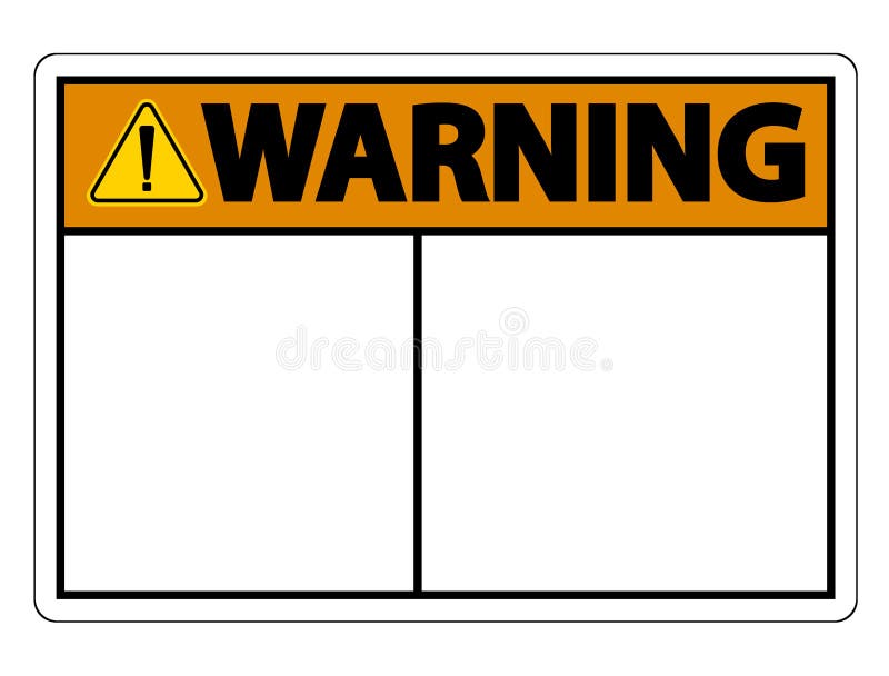 Symbol Warning Sign Label on White Background Stock Vector ...