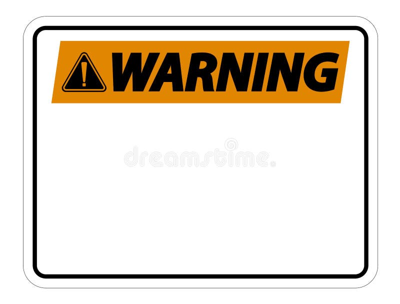 Symbol Warning Sign Label on White Background Stock Vector ...