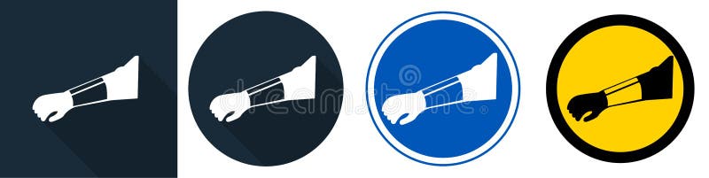 Symbol Wear Arm Protection Sign Isolate on White Background,Vector ...