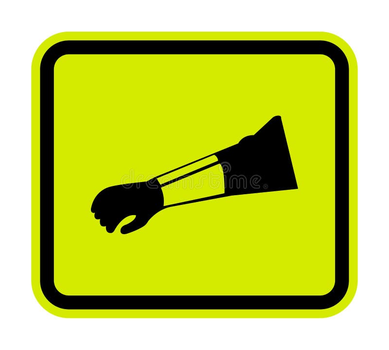 Symbol Wear Arm Protection Sign Isolate on White Background,Vector ...