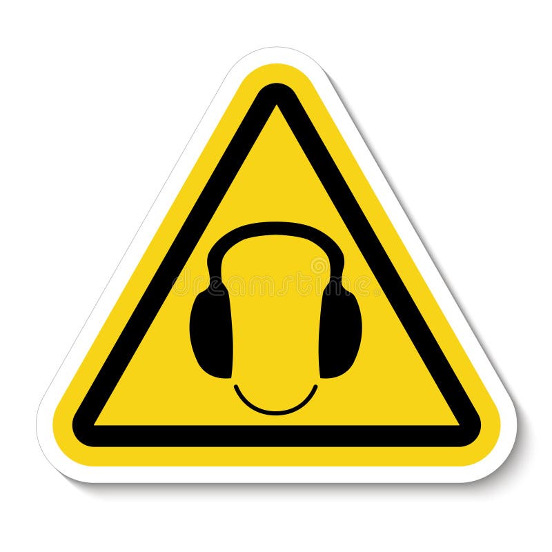 Symbol Wear Ear Protection Sign Isolate on White Background,Vector ...