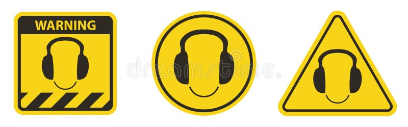 Symbol Wear Ear Protection Sign Isolate on White Background,Vector ...