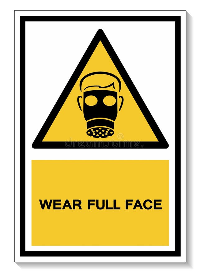 Symbol Wear Full Face Isolate on White Background,Vector Illustration ...