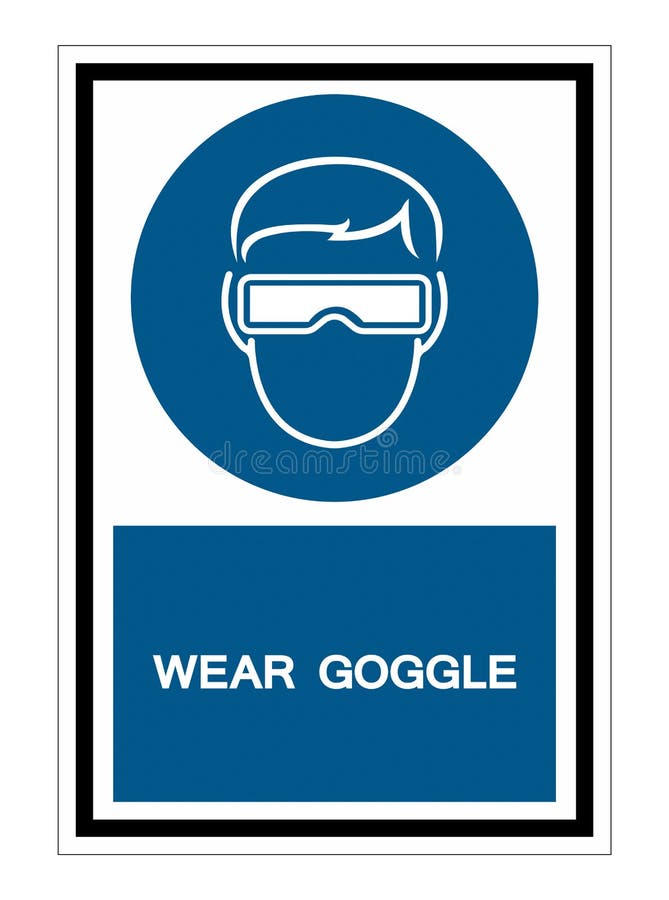 Symbol Wear Goggles Sign Isolate on White Background Stock Vector ...
