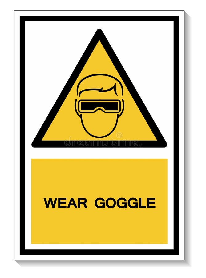 Symbol Wear Goggles Sign Isolate on White Background,Vector ...