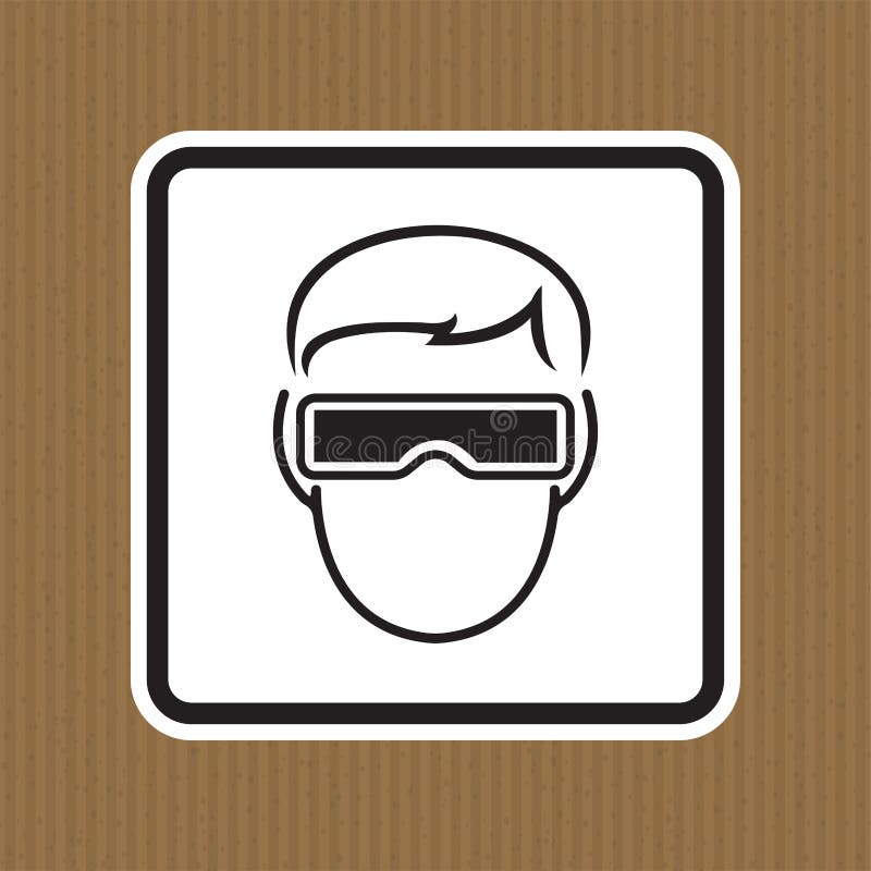 Symbol Wear Goggles Sign Isolate on White Background,Vector ...