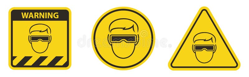 Symbol Wear Goggles Sign Isolate on White Background,Vector ...