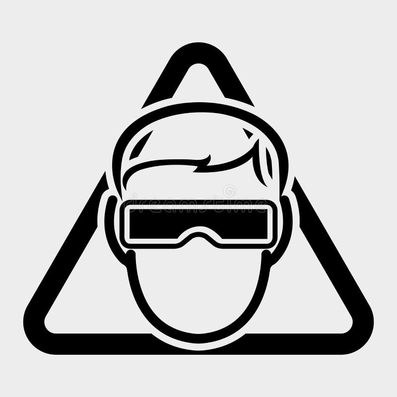 Symbol Wear Goggles Sign Isolate on White Background,Vector ...