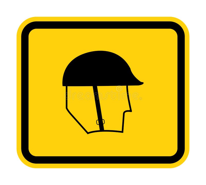 Symbol Wear Head Protection Sign Isolate on White Background,Vector ...