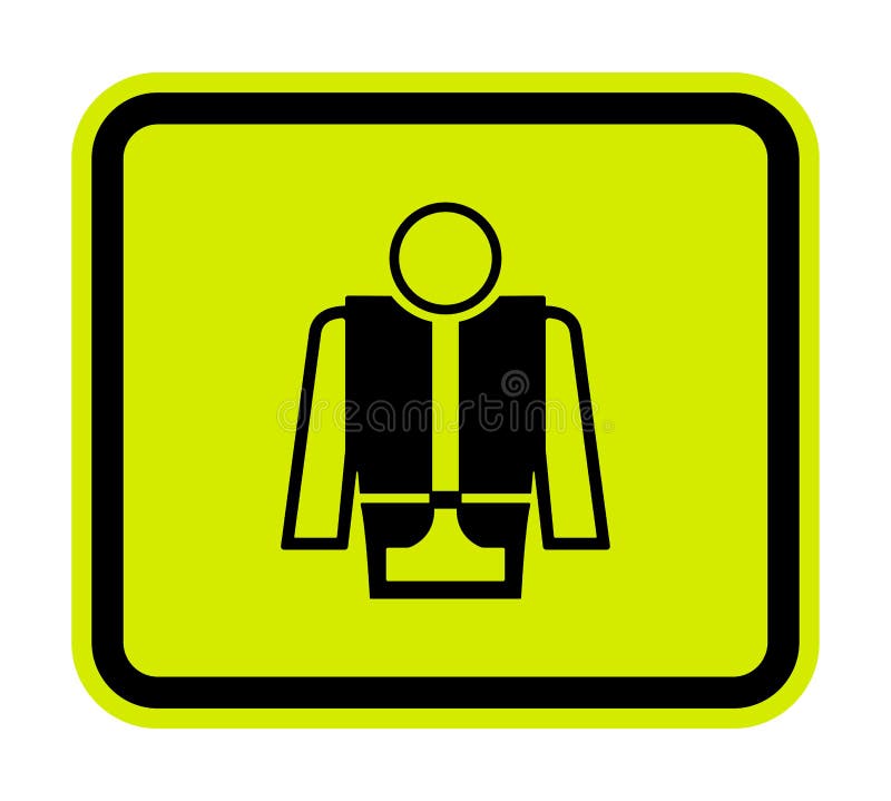 Symbol Wear Life Jacket Isolate on White Background,Vector Illustration ...