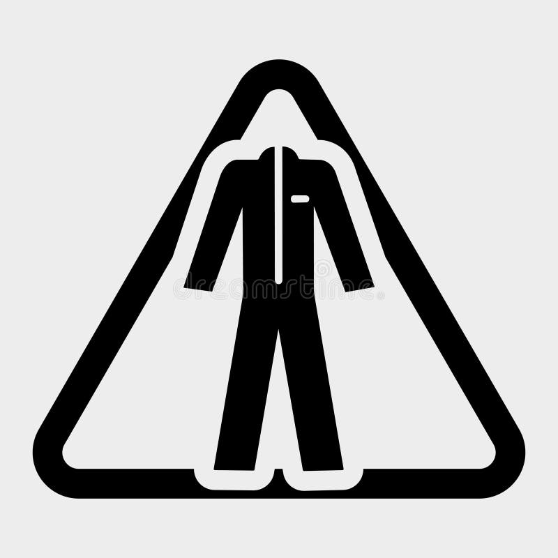 Symbol Wear ProtectIve Clothing Isolate on White Background,Vector ...