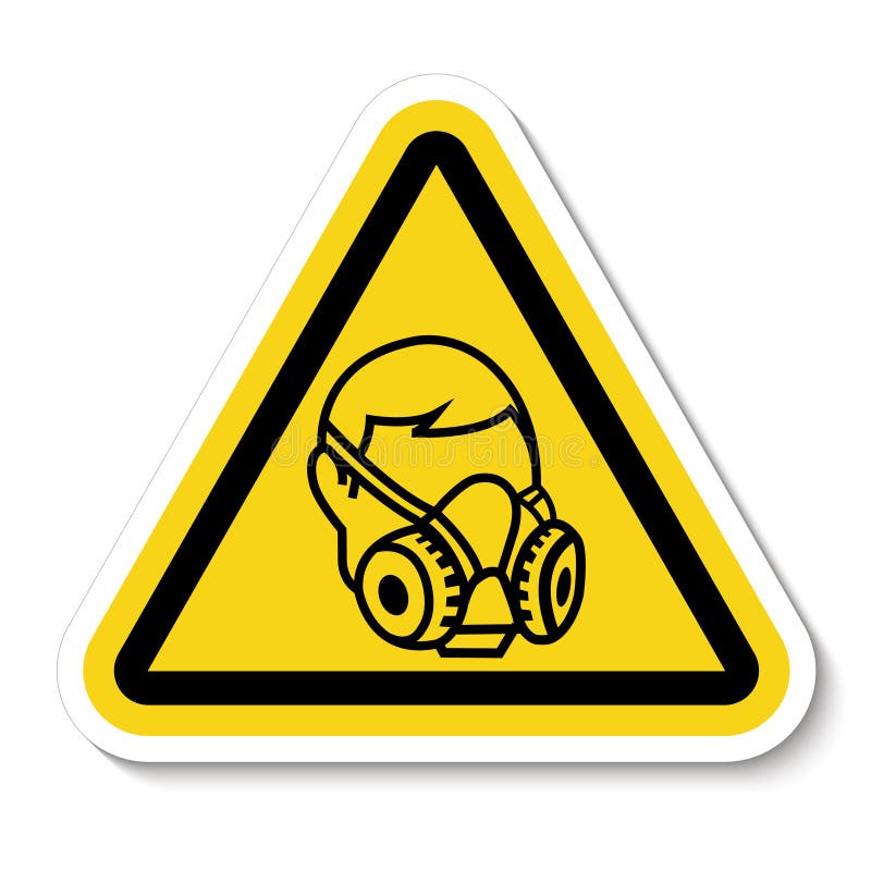 Symbol Wear Respirator Sign Isolate on White Background,Vector ...