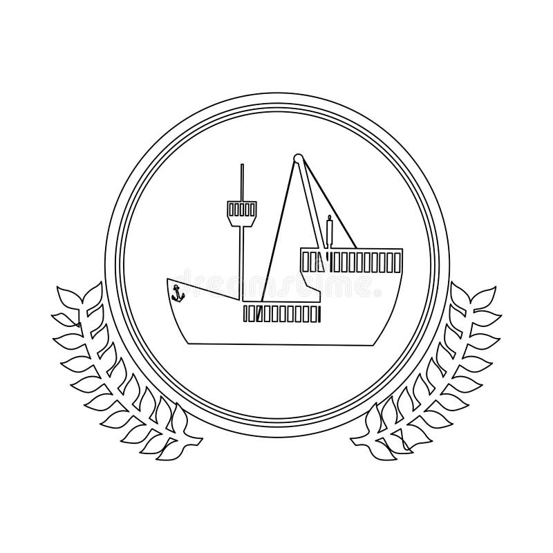 Symbol white ship icon stock illustration. Illustration of symbol ...