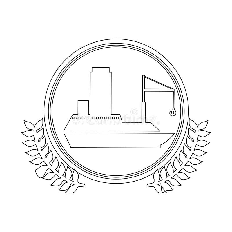 Symbol white ship icon stock illustration. Illustration of collection ...