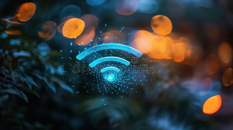 The Symbol of Wi-Fi Technology . the Concept of Digital High-tech ...