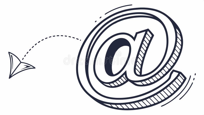 At Symbol with Wings, Email and Digital Communication Icon Vector ...