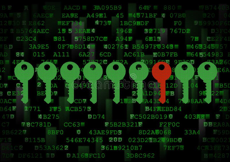 It is a Symbol of a Wrong Digital Key Stock Illustration - Illustration ...