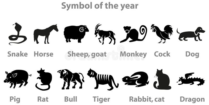 Symbol of the year stock vector. Illustration of tiger - 55470120