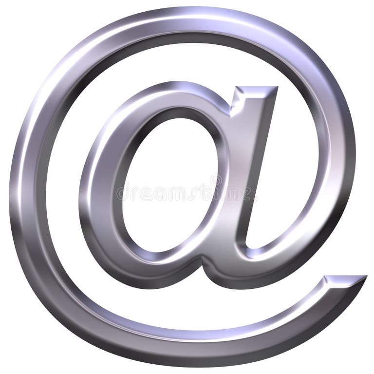 Symbole Argenté De L'email 3D Illustration Stock - Illustration du ...