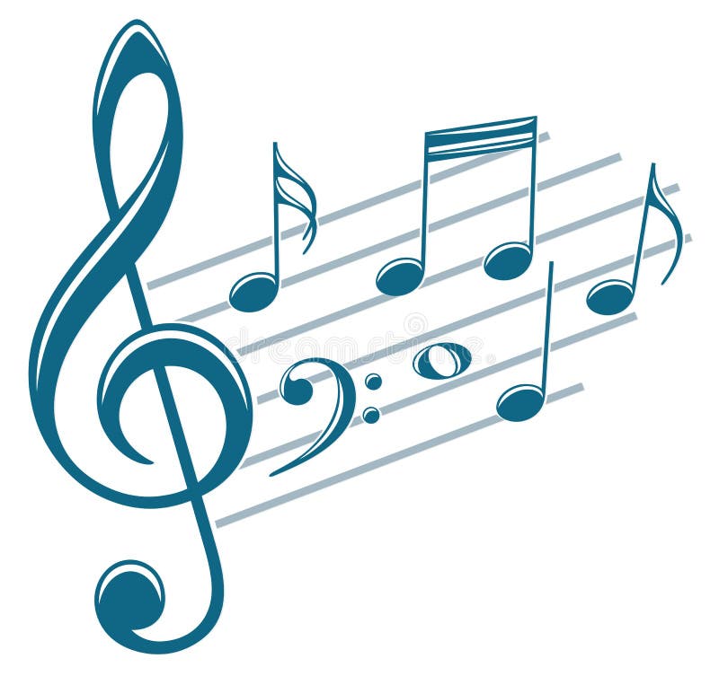 Logo Avec Des Notes De Musique Illustration de Vecteur - Illustration ...