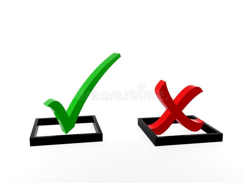 Symbole Correct Et Incorrect De Marque Illustration Stock ...