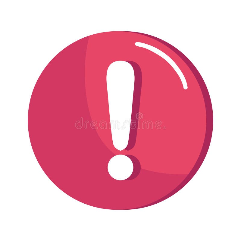 Symbole d'alerte en cercle illustration de vecteur. Illustration du ...
