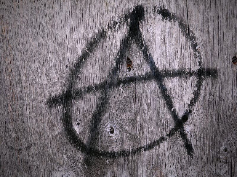 Symbole d'anarchie image stock. Image du noir, peinture - 25219849