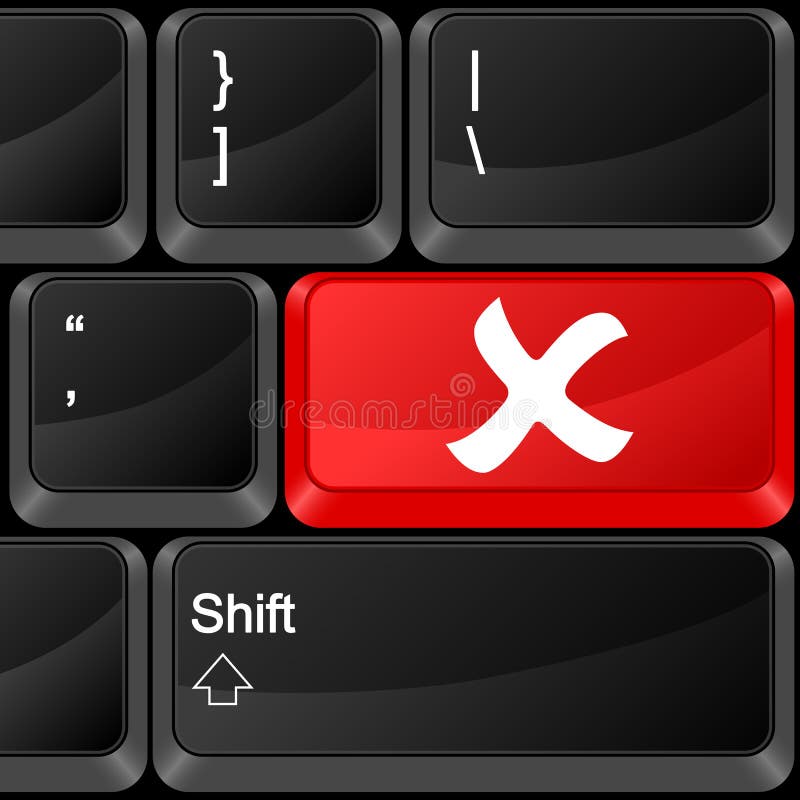 Symbole D'annulation De Bouton D'ordinateur Illustration de Vecteur ...