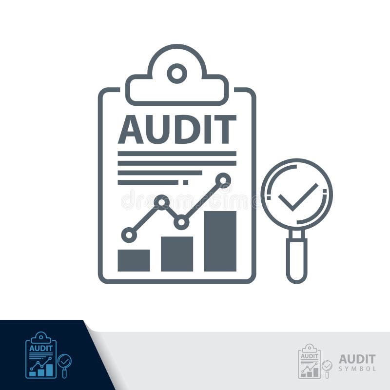 Icône de symbole d'audit illustration de vecteur. Illustration du logo ...