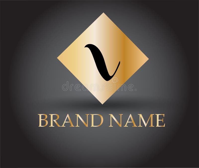 Symbole D'or De La Place V De Graphique De Vecteur Illustration de ...