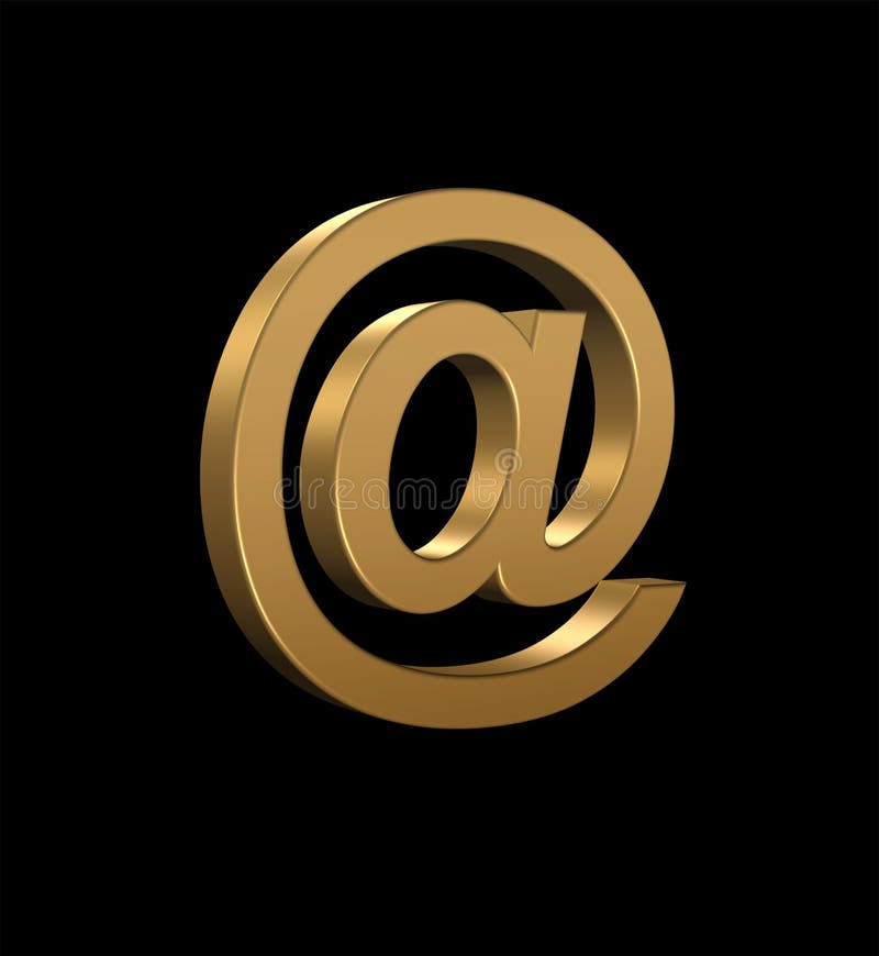Symbole d'email d'or illustration stock. Illustration du courrier - 5616530