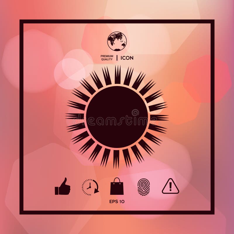 Symbole d'icône de Sun illustration de vecteur. Illustration du signe ...
