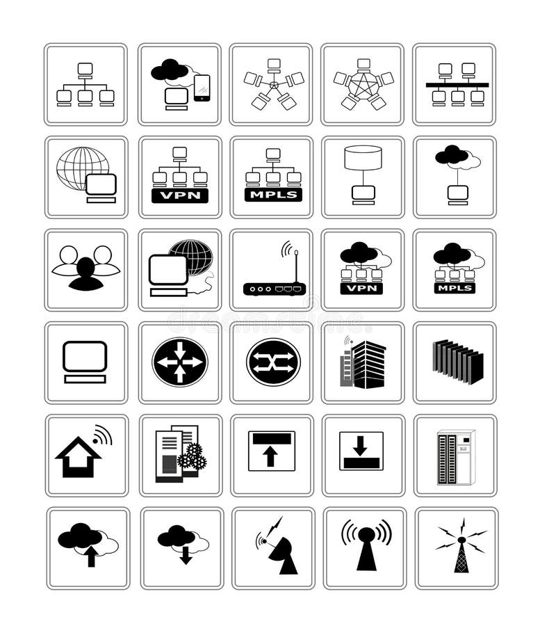 Symbole D'icône De Web Server De Collection Illustration de Vecteur ...