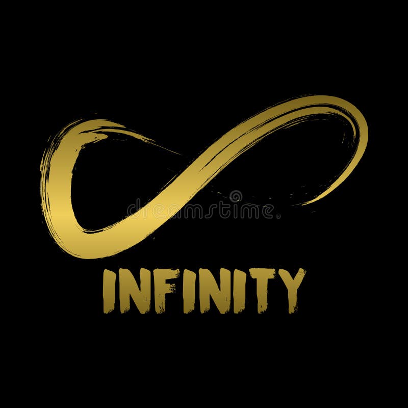 Symbole D'infini Logo Concept Tiré Par La Main Illustration de Vecteur ...
