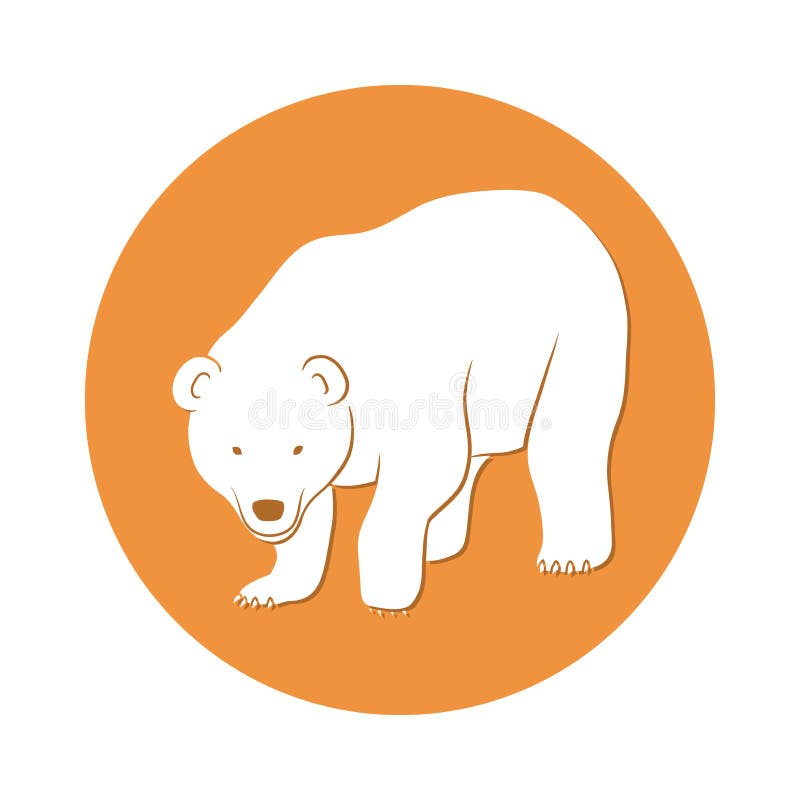 Symbole d'ours blanc illustration de vecteur. Illustration du fourrure ...