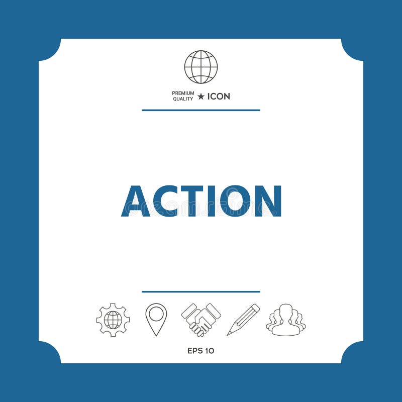 Symbole de bouton d'action illustration de vecteur. Illustration du ...