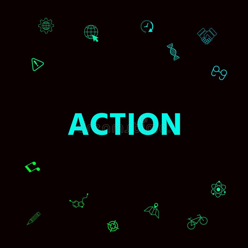 Symbole de bouton d'action illustration de vecteur. Illustration du ...