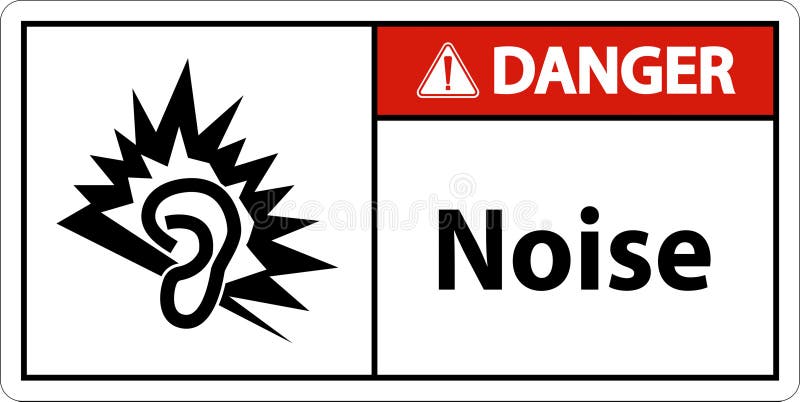 Symbole De Bruit De Danger Sur Fond Blanc Illustration de Vecteur ...