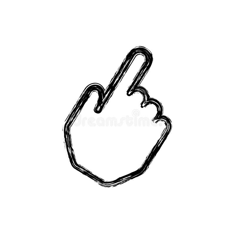 Symbole de clic de main illustration stock. Illustration du geste ...