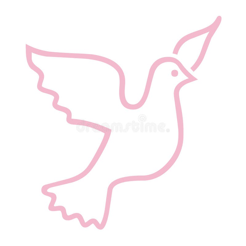 Symbole de colombe de rose illustration stock. Illustration du fermer ...