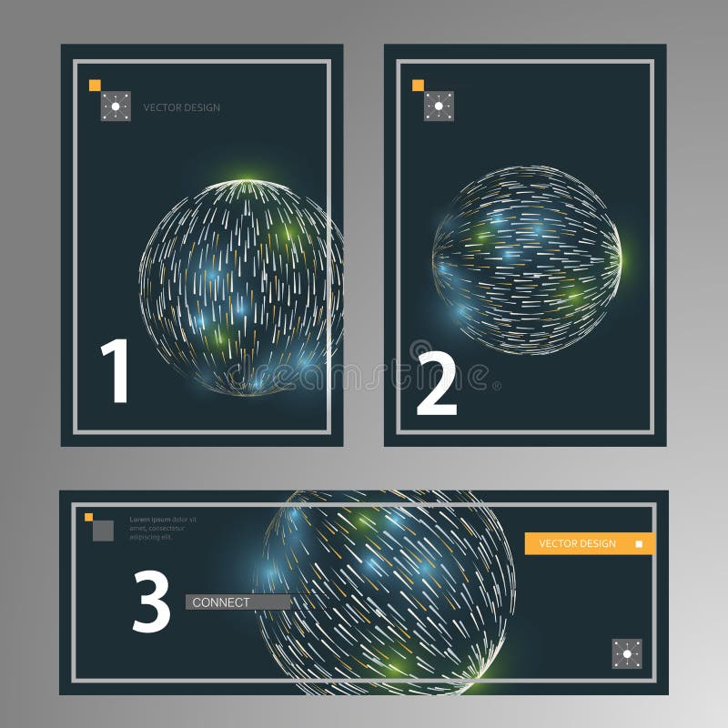 Symbole De Conception Forme Ronde. Ensemble Vectoriel Avec Brochure ...