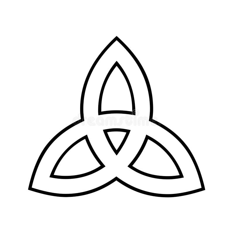 Symbole De Triquetra Entrelacé Avec Le Cercle. Noeud Trinity Celtique. Ancienne Ornement ...
